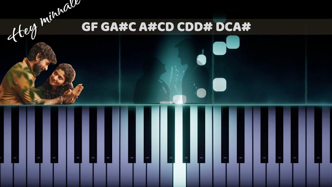 Hey Minnale Amaran Song | Piano Cover tutorial with notes | Handpan I ...