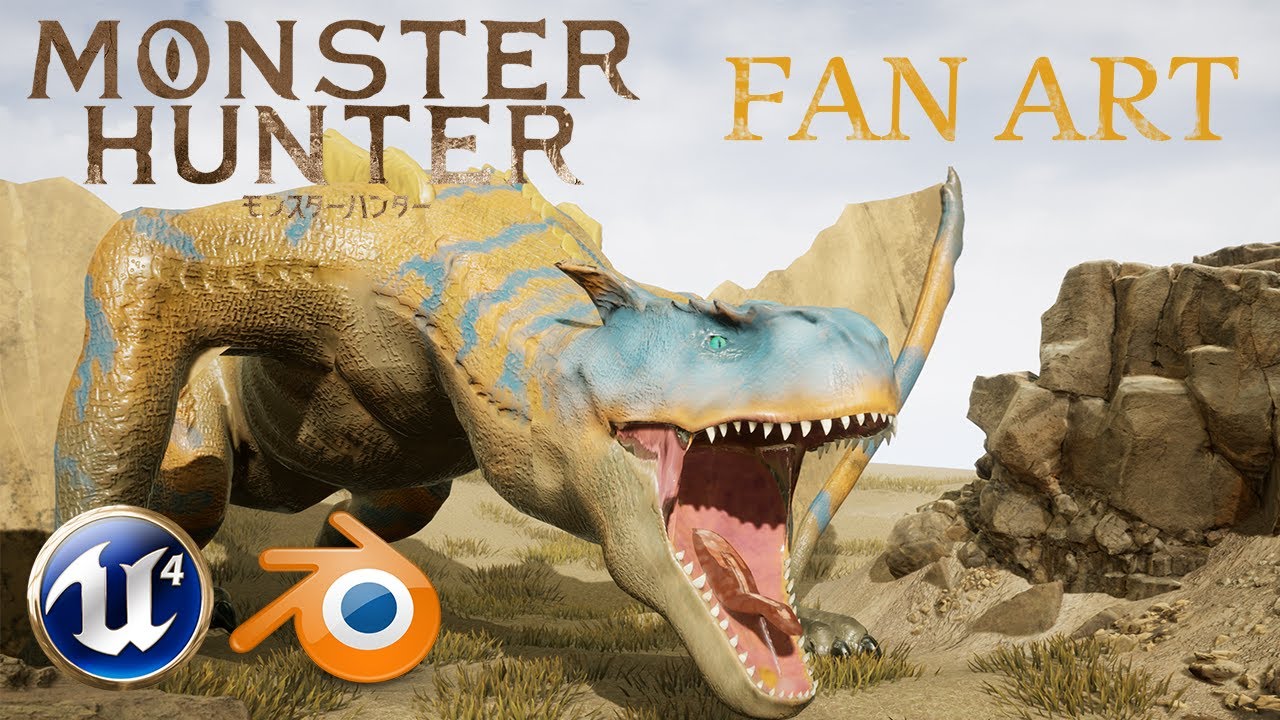 【Fan Art】Monster Hunter × CocaCola (Unreal Engine, Blender) - YouTube