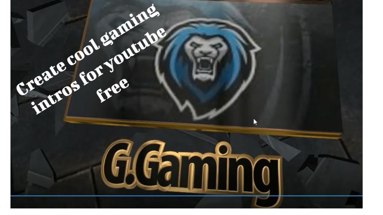 Create cool gaming YouTube intros for free in 3:30 mins - YouTube