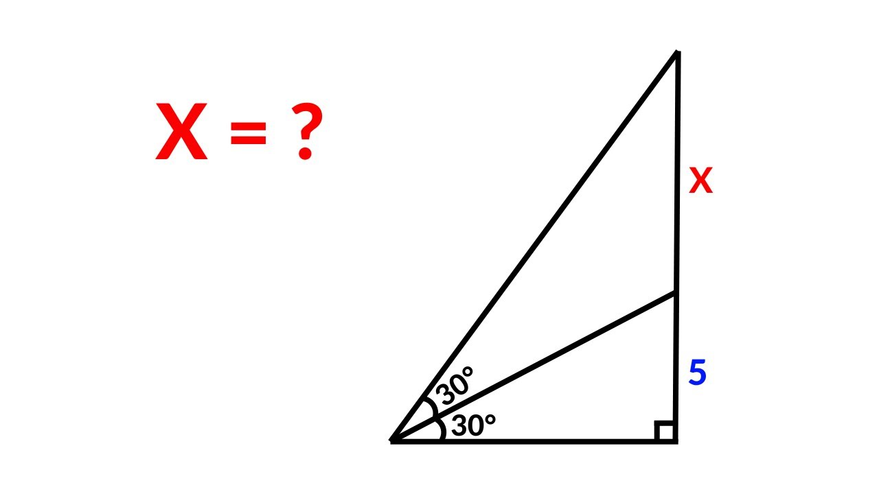 Find the length X in the right triangle - YouTube