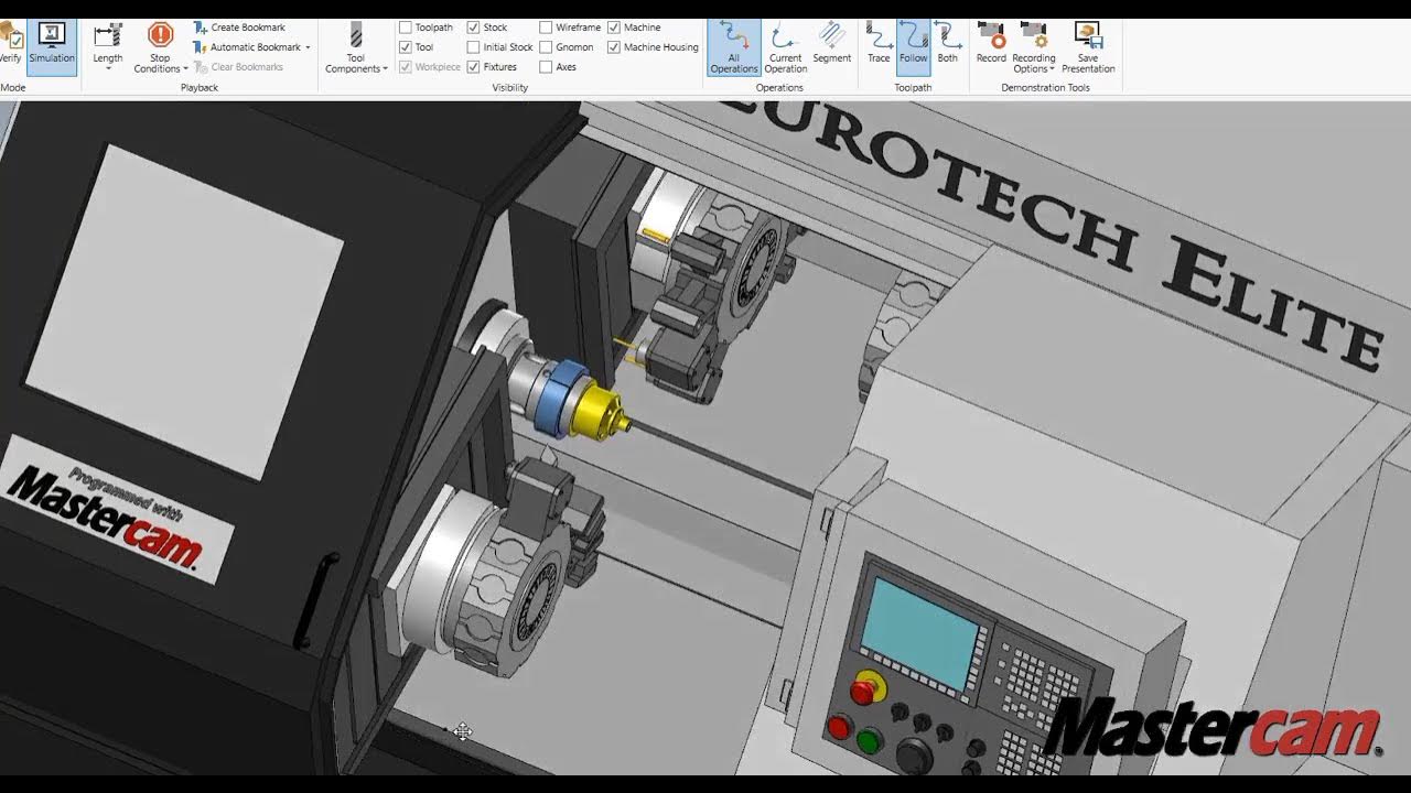 MACROMILL - Eurotech Elite - CNC -Triple Turret - Mastercam - YouTube