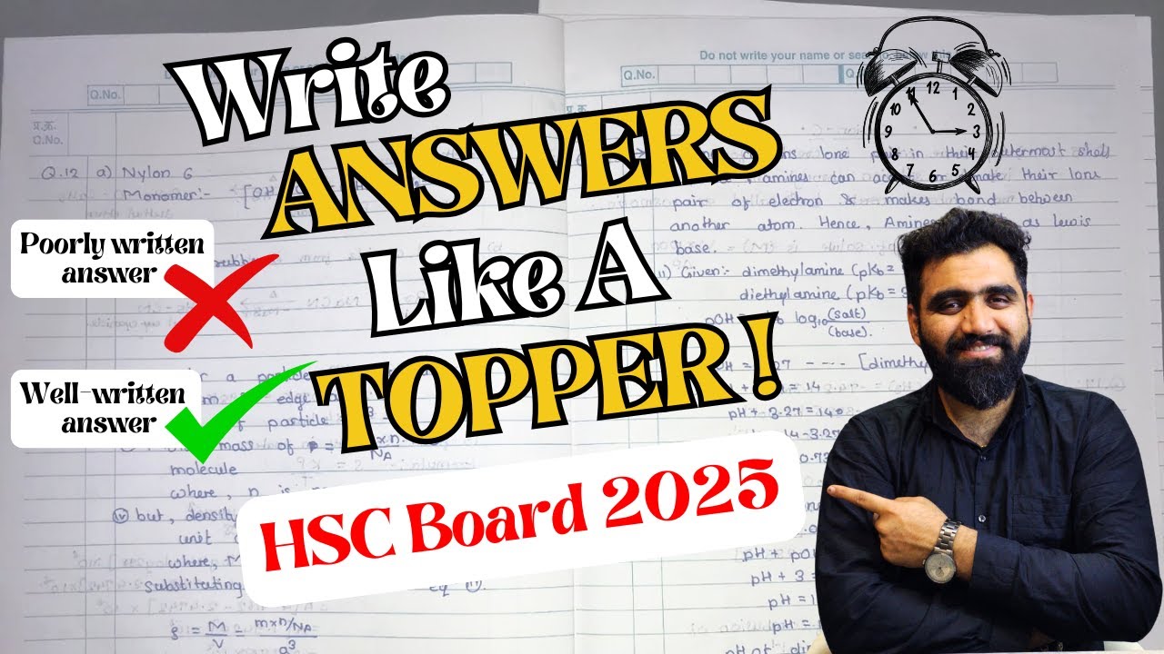 How to Write Answers Perfectly for HSC Board 2025? | Writing, Time ...