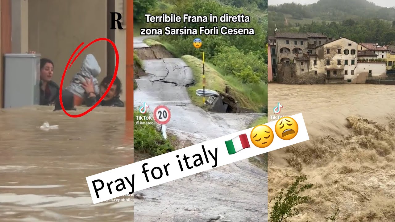 Italy flood in Emilia-Romagna Rimini and Ravenna. natural disaster# ...
