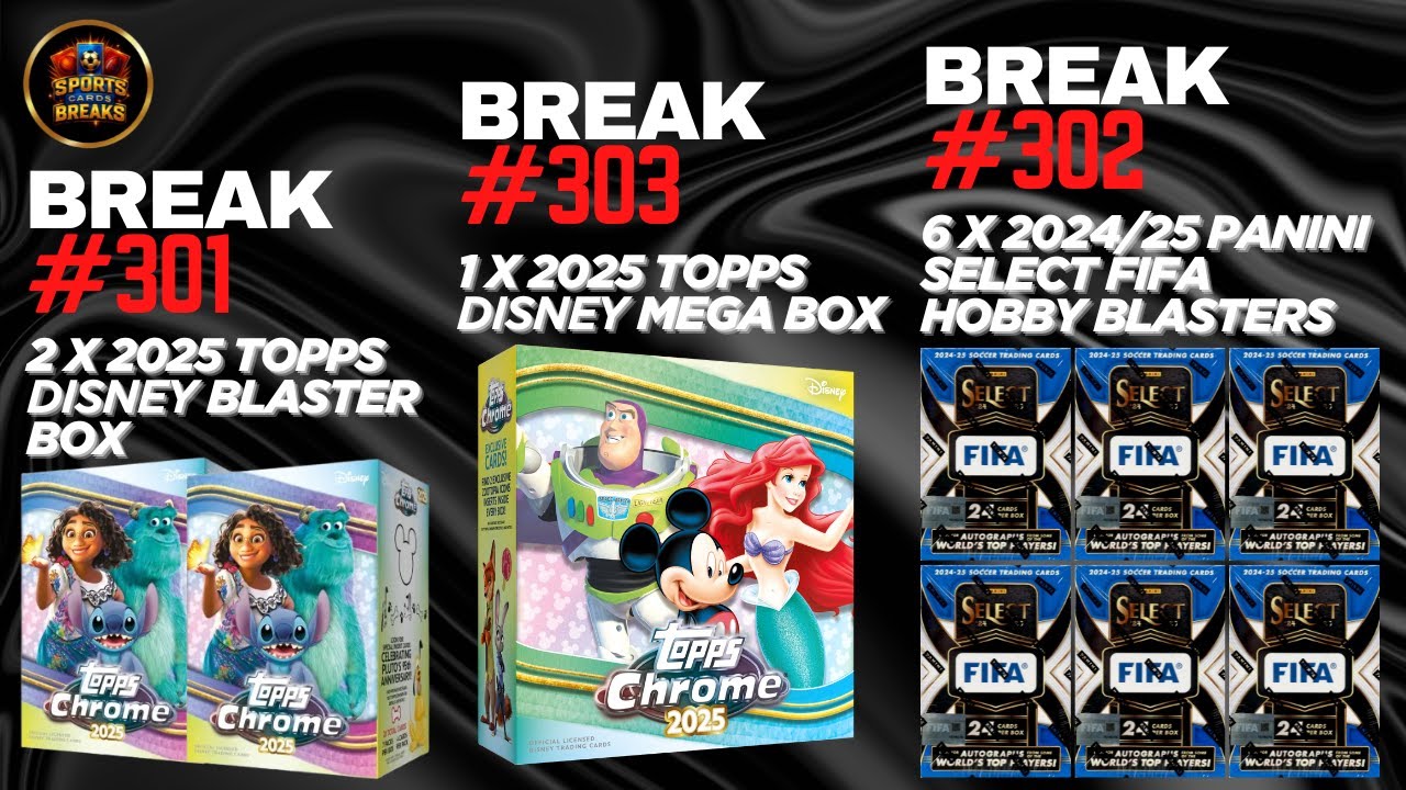 2025 Topps Disney + 2024/25 Panini Select FIFA Blaster Boxes - YouTube