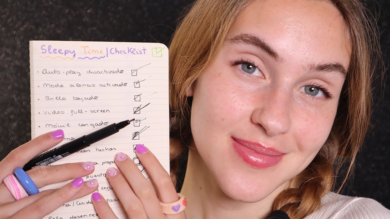 ASMR: COMPLETA ESTA CHECKLIST ANTES DE IR A DORMIR (Whispering ...