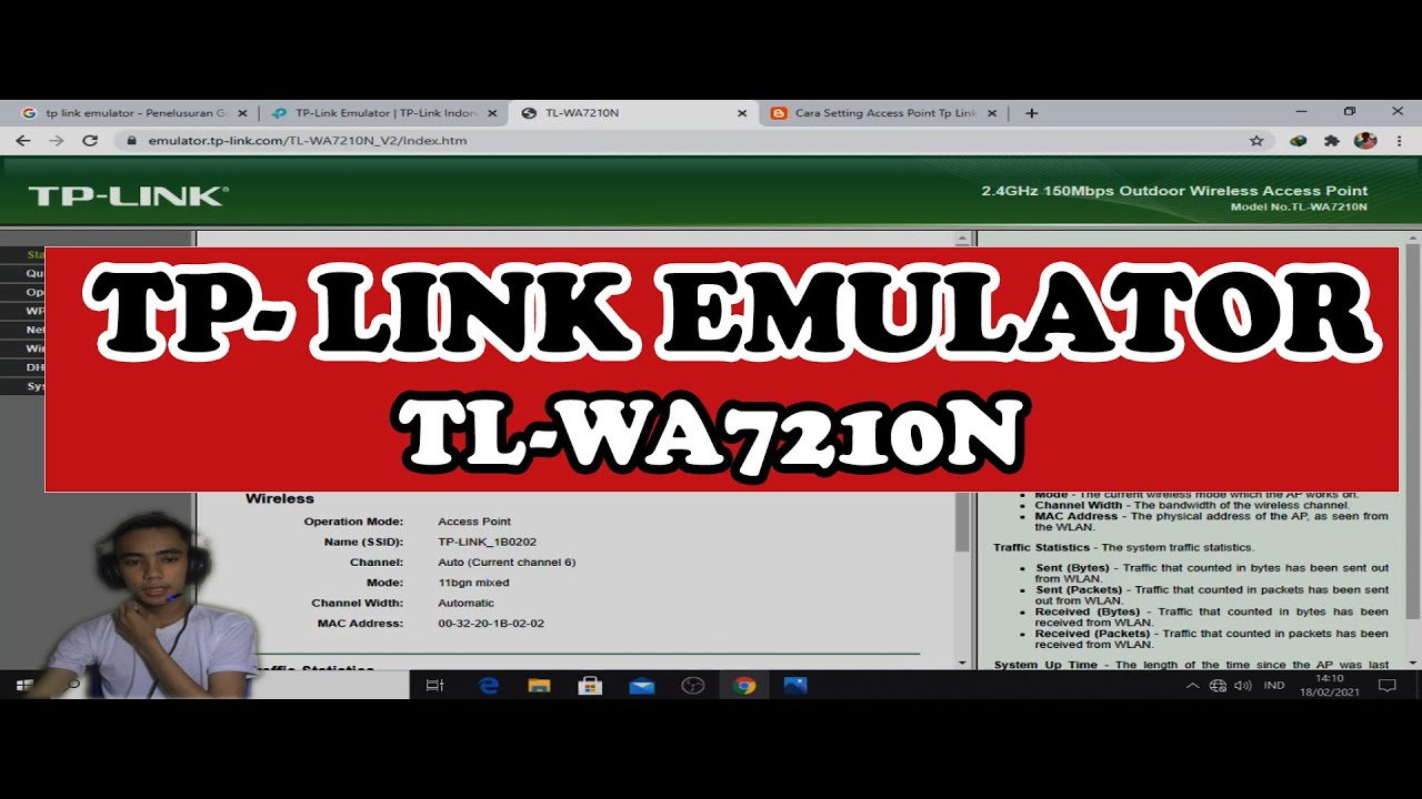 Setting TP-Link TL-WA7210N Access Point | TP-LINK EMULATOR - YouTube