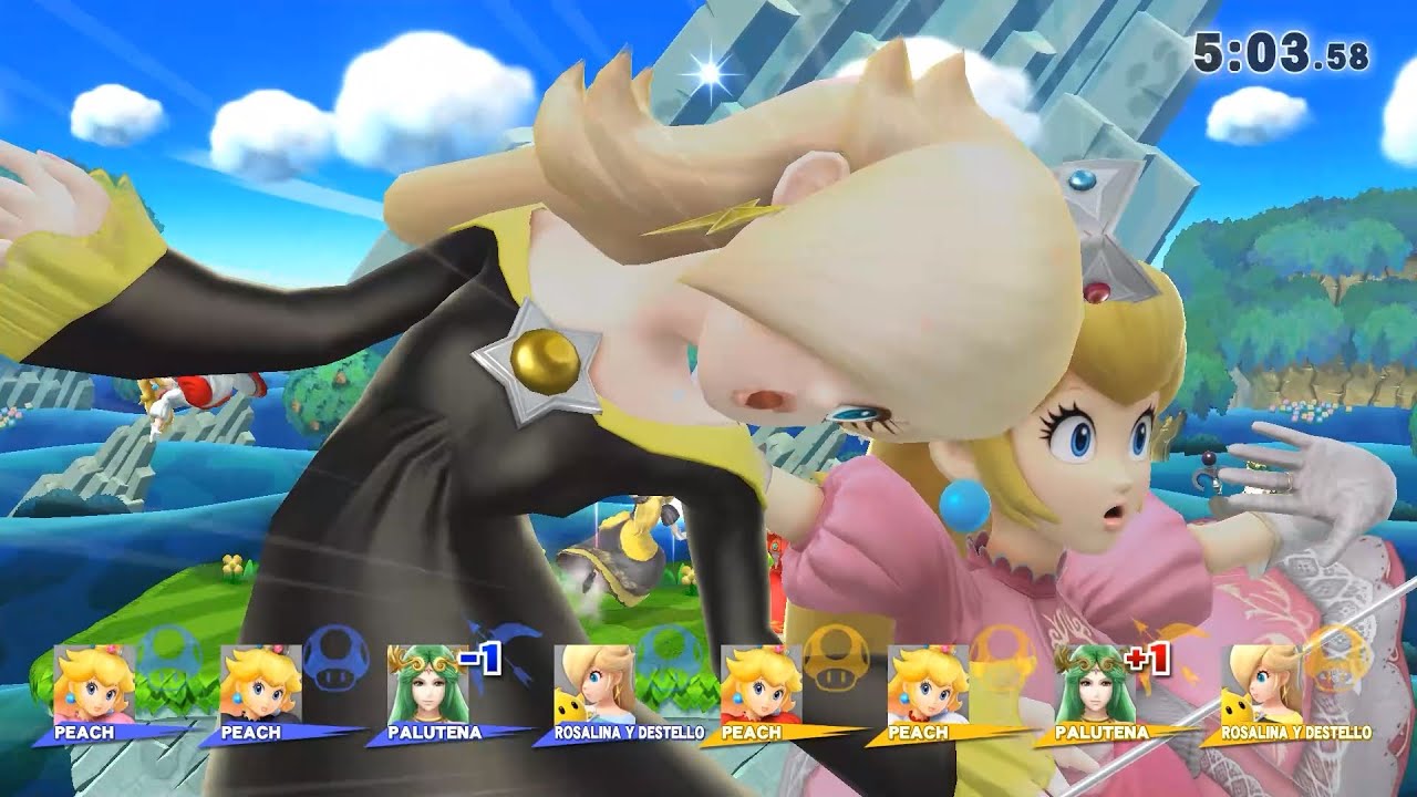 Smash Wii U - Giant Team Peach, Palutena and Rosalina Battle (Only ...