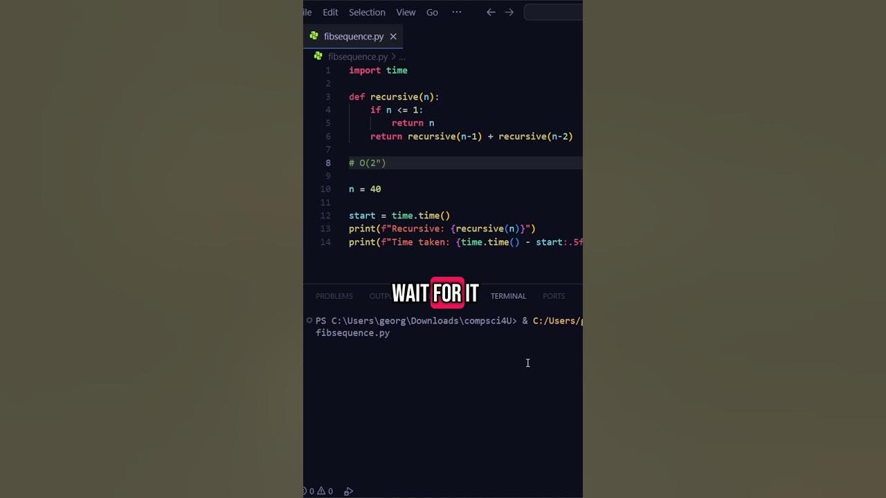 Time Complexity in Python | Iterative vs. Recursive Approach #coding #python #programming #time ...