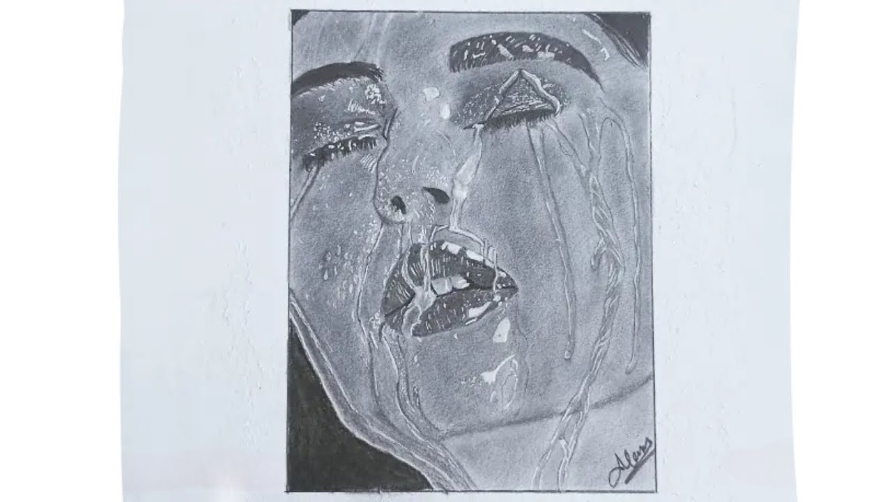Drawing Realistic Wet Face Portrait || Time-lapse ||. - YouTube
