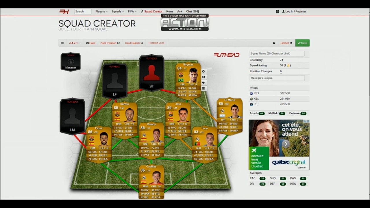 Comment faire ses equipe sur futhead - YouTube