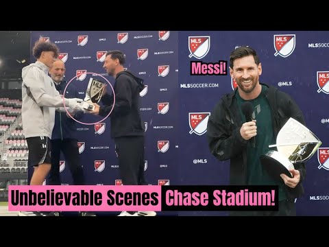 Messi Surrounded in NYC! Fans Go Crazy as He Wins Back-to-Back MVP ...