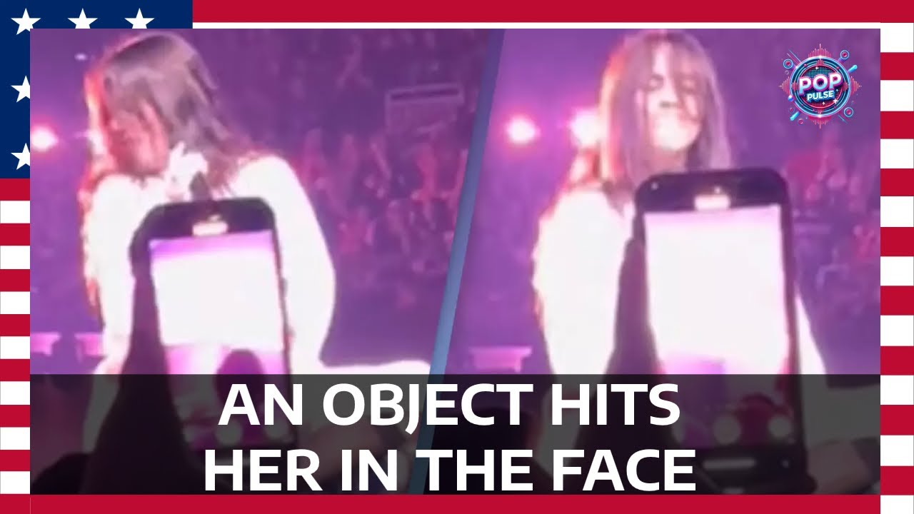 Billie Eilish left in shock as object thrown from crowd hits her in the ...