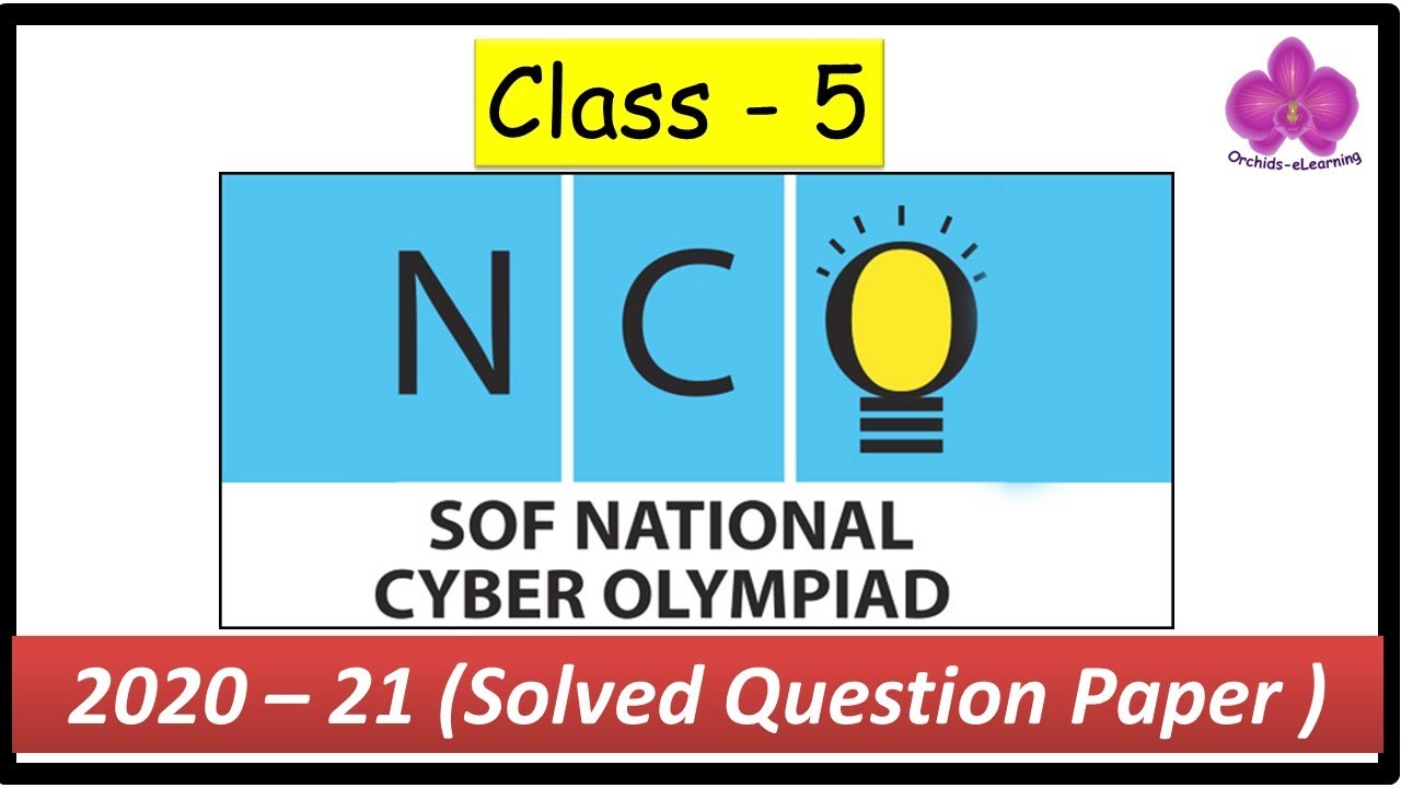 NCO | Class - 5 | National Cyber Olympiad Exam | Solved Sample Paper Of ...