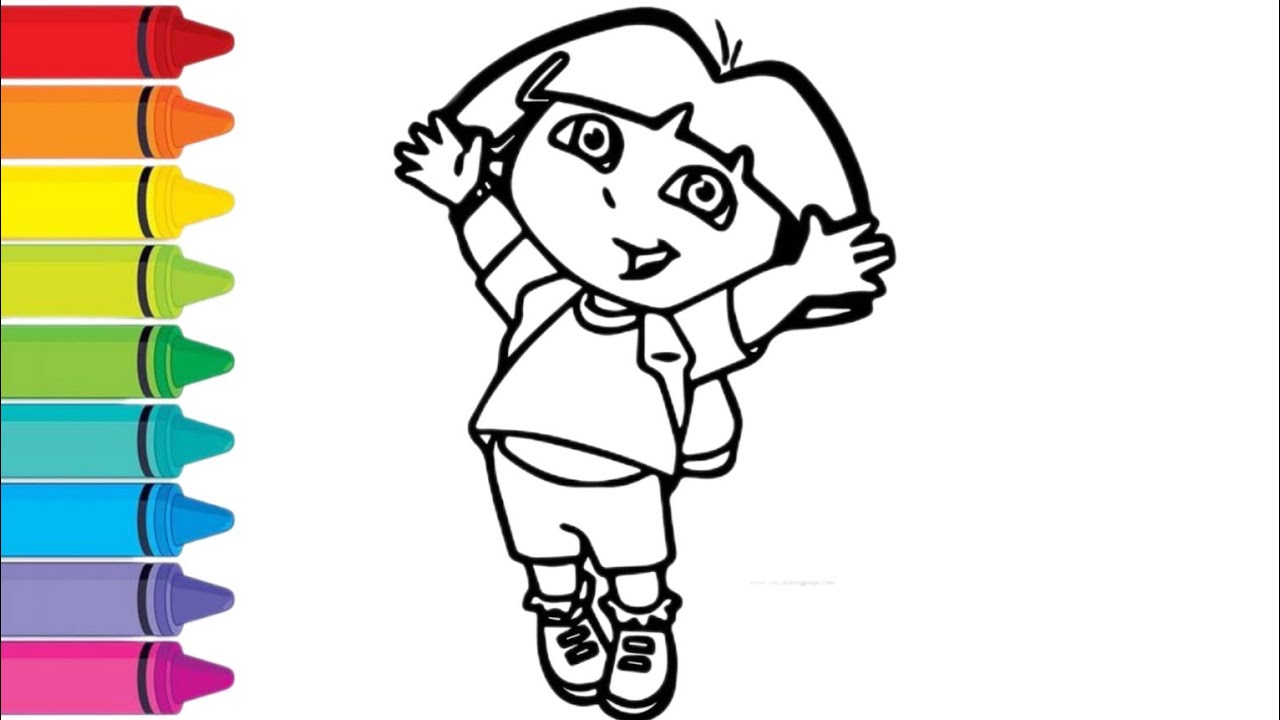 Dora drawing/easy dora drawing painting dora drawing for kids - YouTube