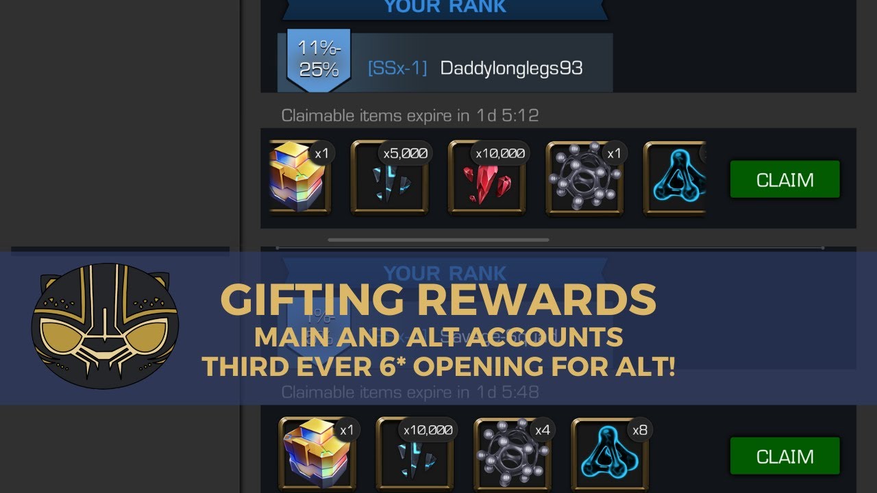 Gifting Rewards: Main and Alt Account, and the Third Ever 6* Opening ...