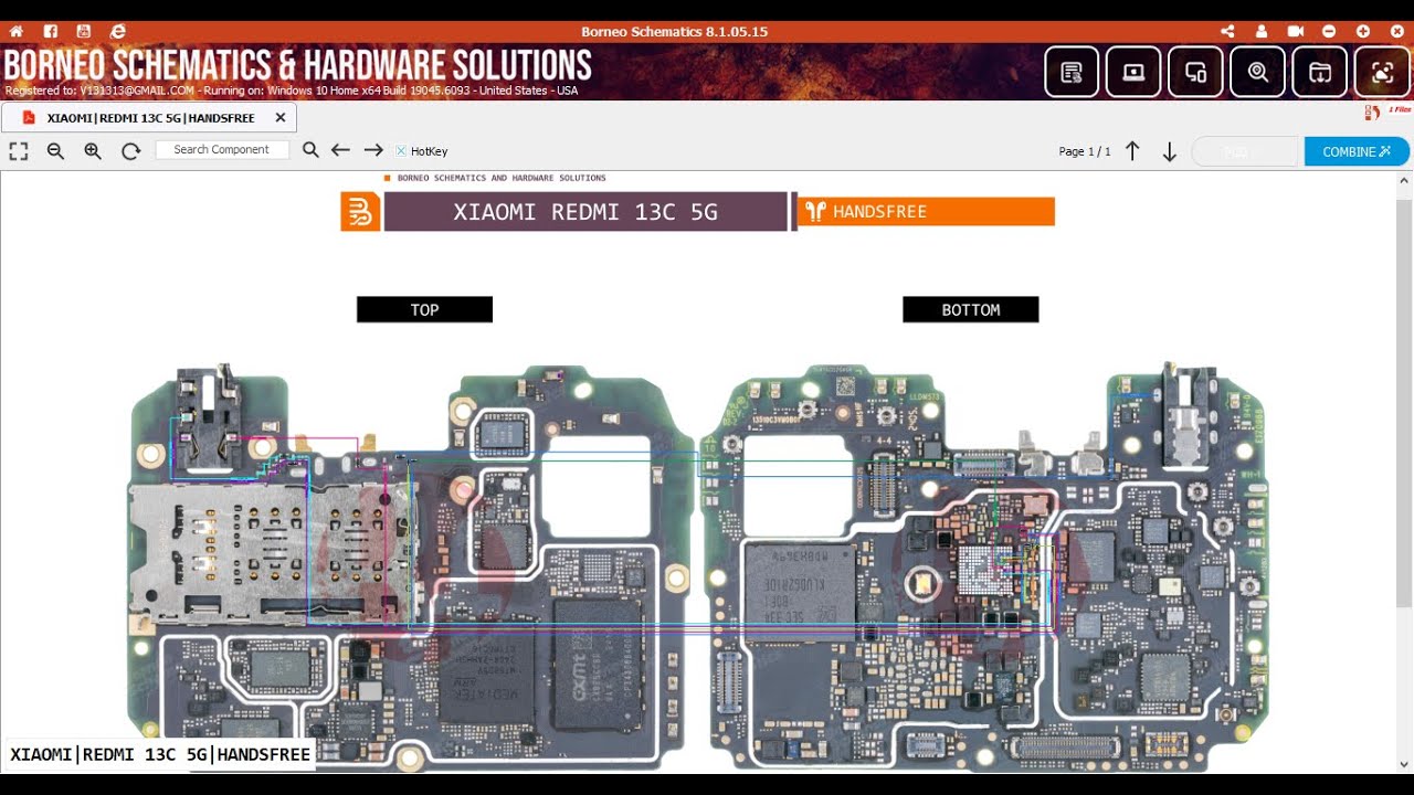 Redmi 13C 5G hendfree line borneo schematic digram | om mobile ...