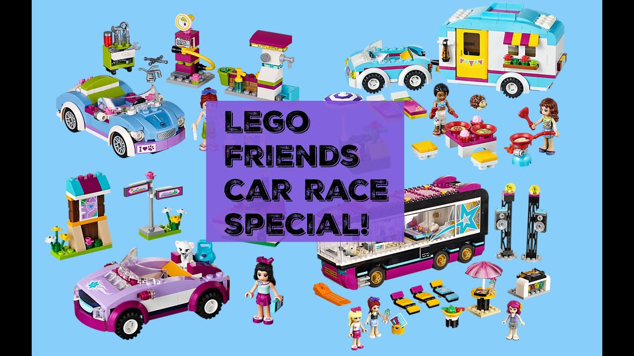 Lego Friends CAR RACE SPECIAL! - Pinklover - YouTube