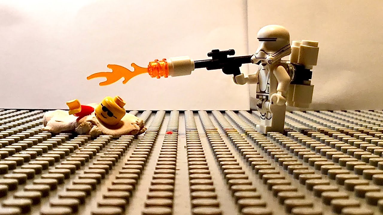 LEGO Man gets melted by a Stormtrooper.. - YouTube