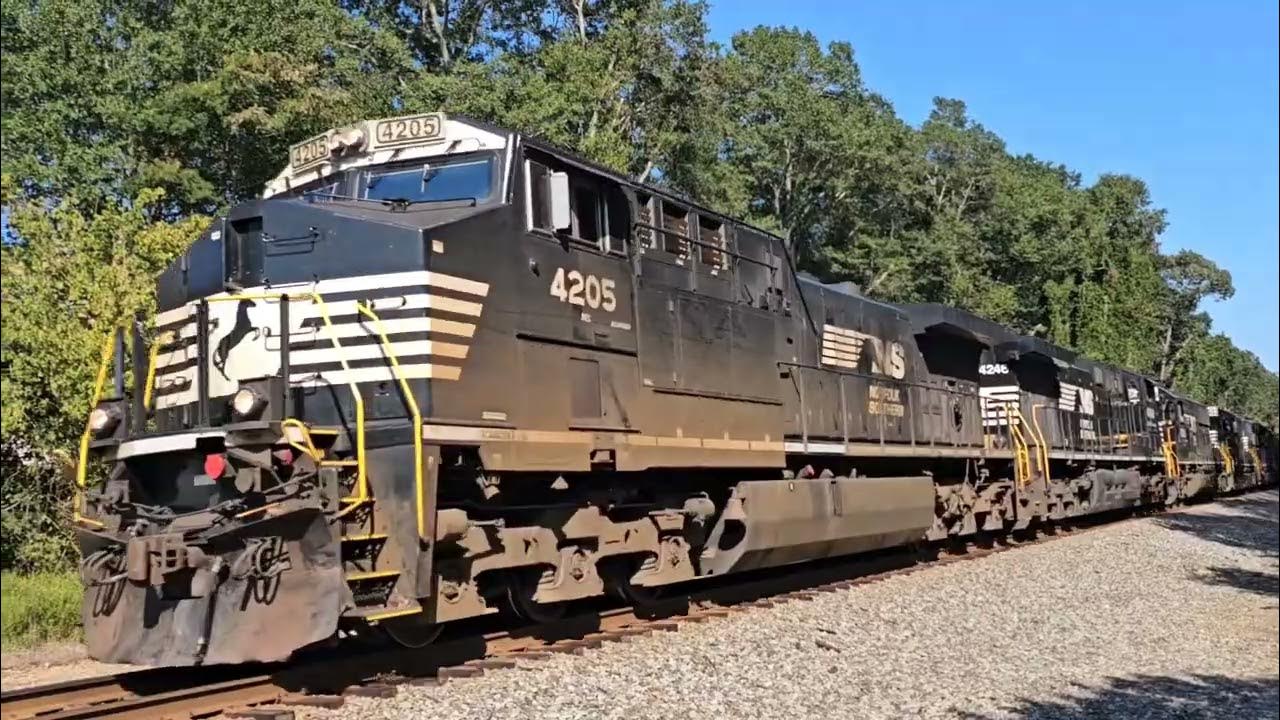 NS 153 Mixed Freight Taylors, SC w/UP GEVO as mid-train DPU - YouTube