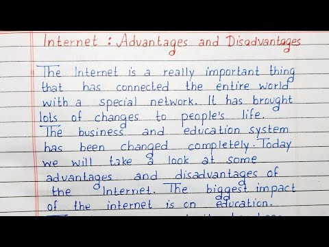 Write a short essay on Advantages and disadvantages of Internet | Essay Writing | English