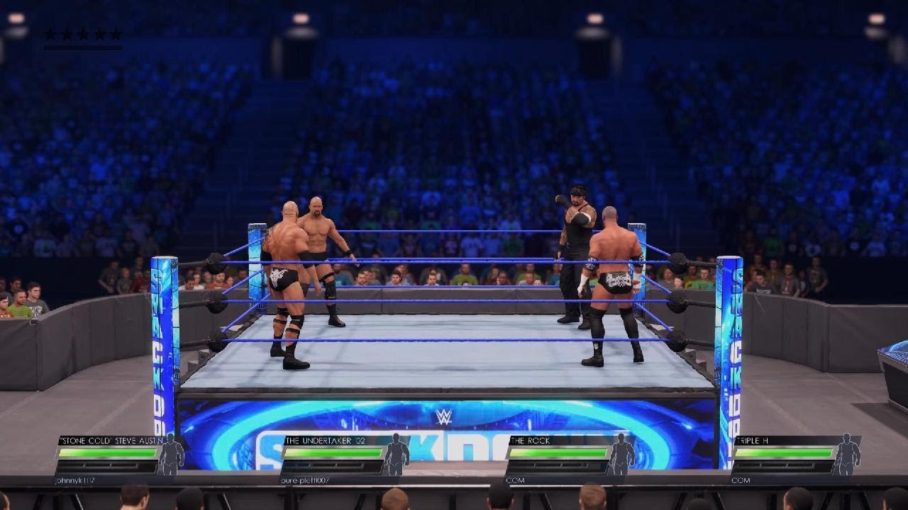 WWE ( Fatal 4 Way Table Match ) Stone Cold Steve Austin, Triple H, The ...