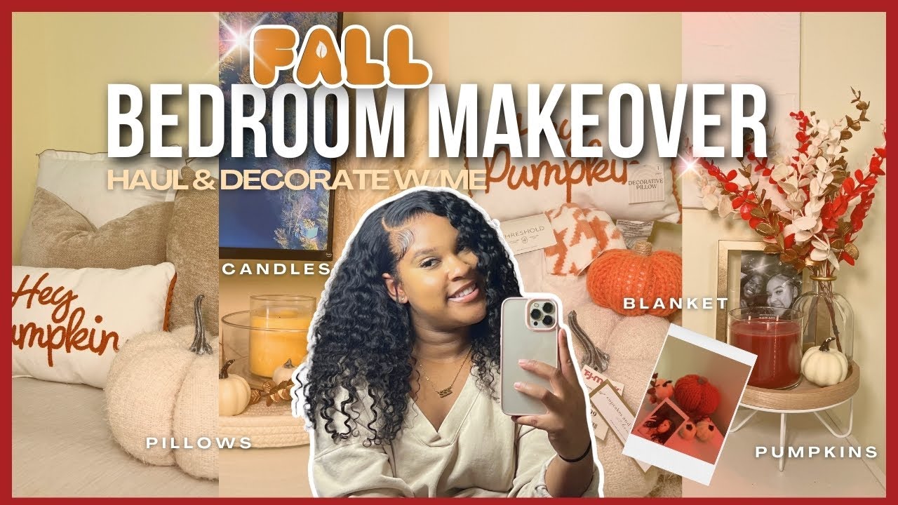 FALL DECORATE WITH ME | FALL ROOM MAKEOVER | haul & decorate with me ...