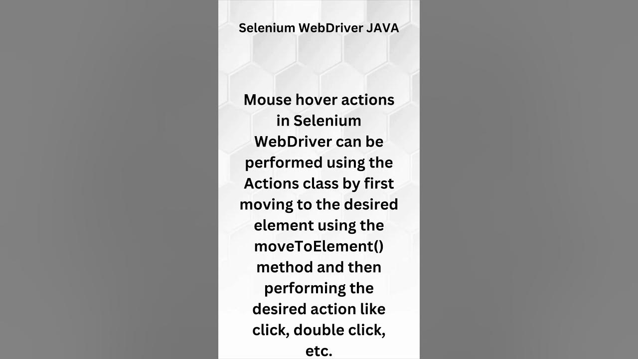 Selenium Web Driver Java Tips Seleniumwebdriver Java Testautomation Youtube