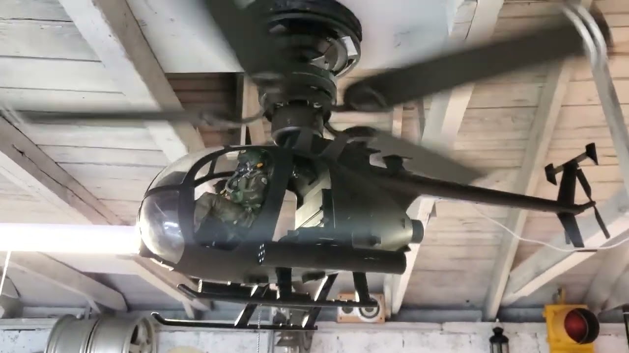 Helicopter ceiling fan - YouTube