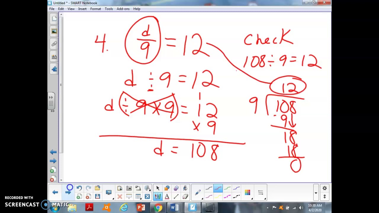 Division Equations Video - YouTube