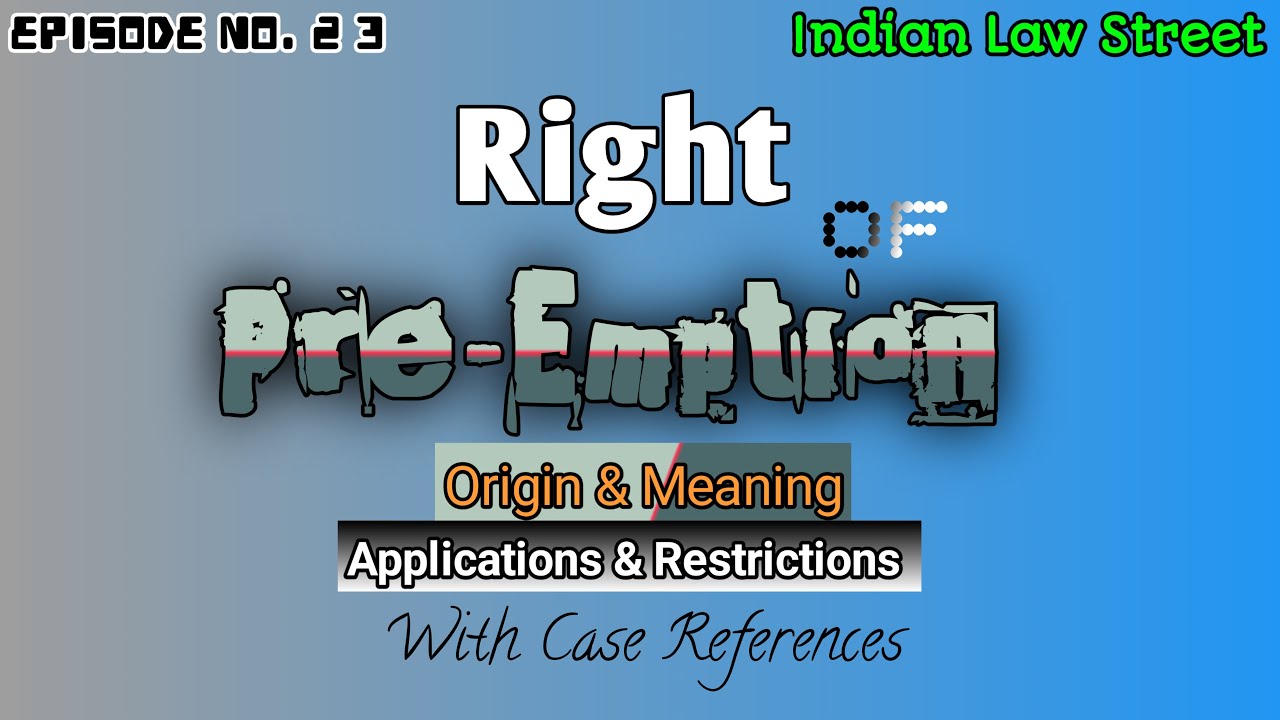 Right of Pre Emption l Rights of share holder l Variation of Rights ...