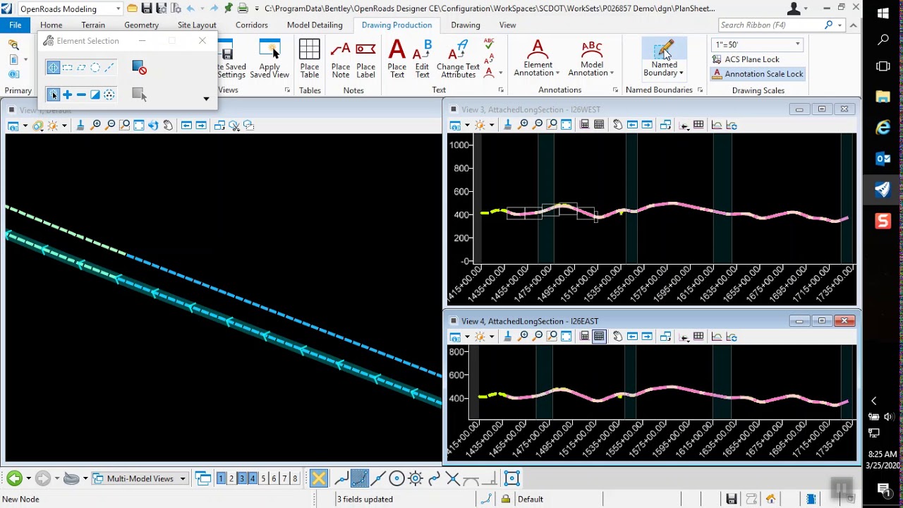 SCDOT OpenRoads Designer How To's: Creating double/stacked profile ...