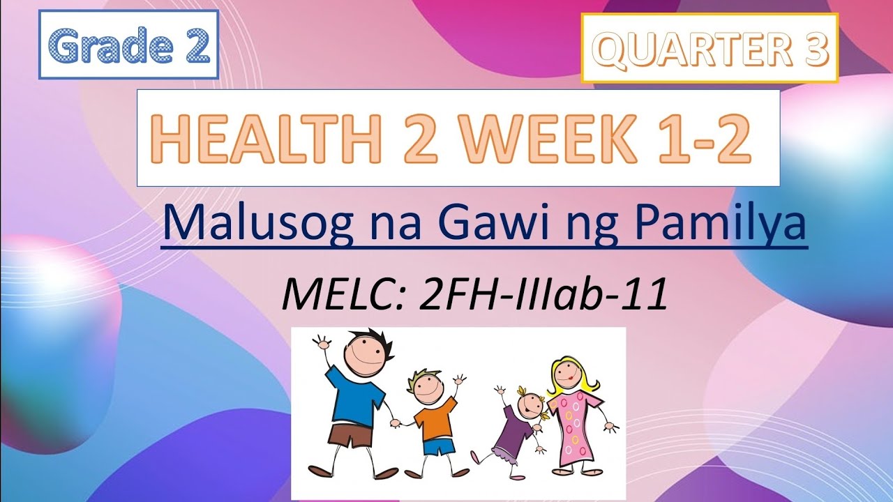 Health 2 Week 1-2 Quarter 3| Malusog na gawi ng pamilya - YouTube