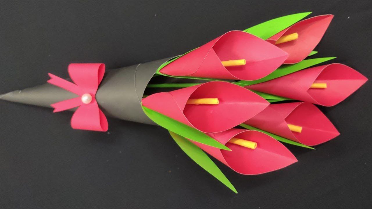 Origami flower easy bouquet : Flower Bouquet making at Homemade Easy ...