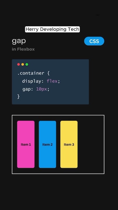 "🚀 Flexbox Gap Explained: Boost Your Web Design Skills! 💻 #shorts #shortvideo #video #coding # ...