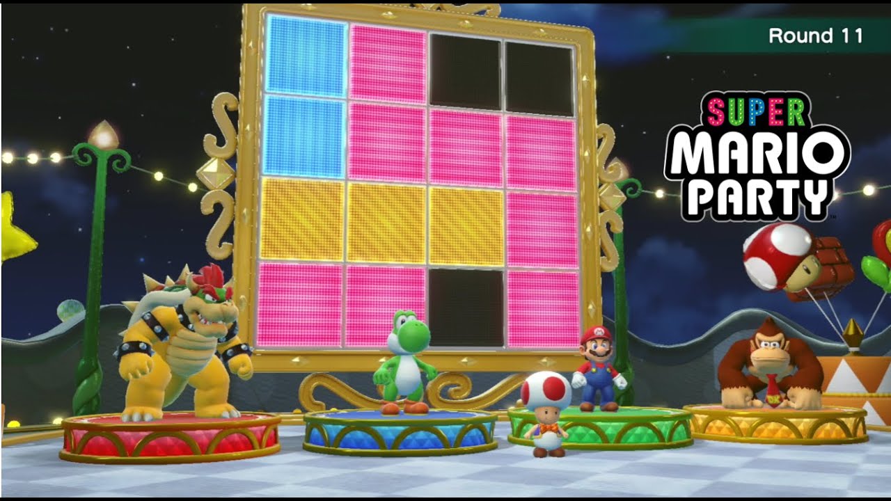Super Mario Party #9 - Square Off - Bowser vs Yoshi vs Mario vs Donkey ...
