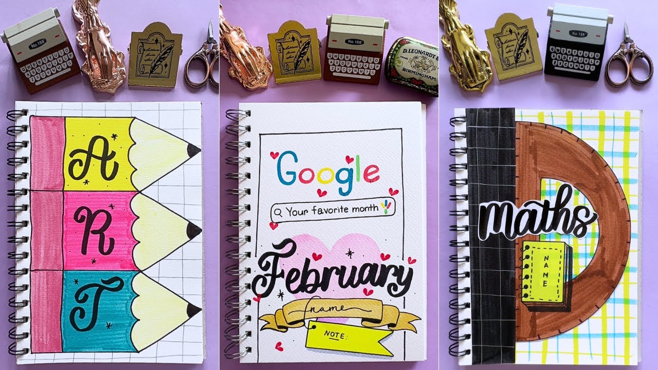 11 Simple & Stylish Front Page Ideas for Any Subject 📚 - YouTube