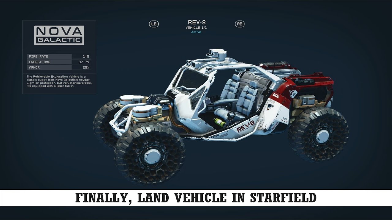 Starfield how to get the land vehicle - YouTube