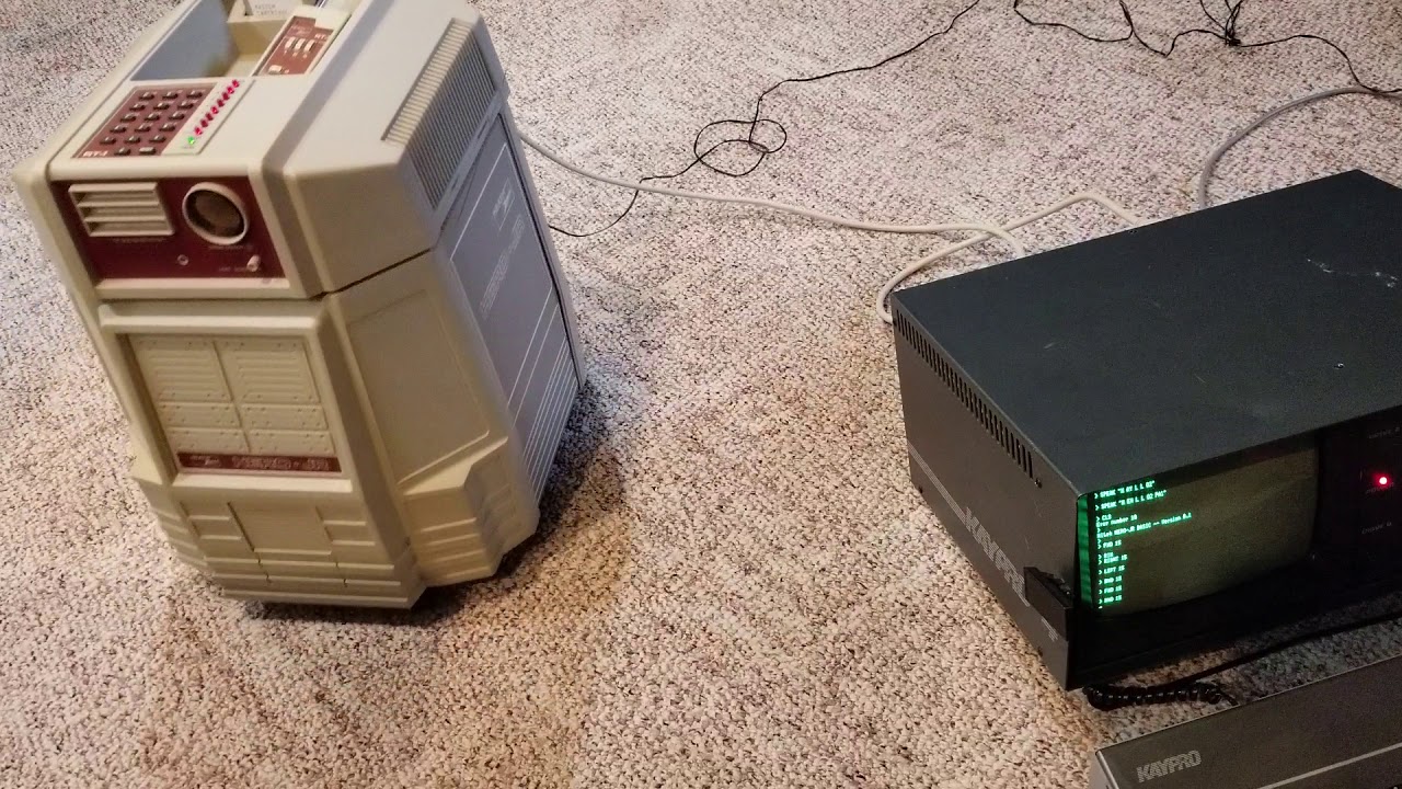 Heathkit Hero jr robot control with Kaypro IV computer - YouTube