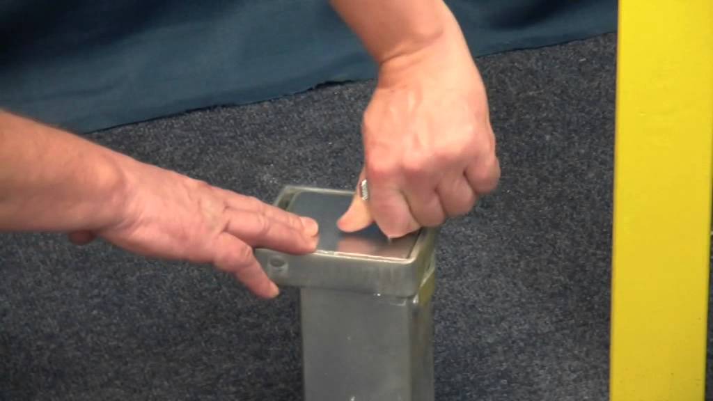 100PY Removable Security Parking Post, Integral Lock & Tool Video - YouTube