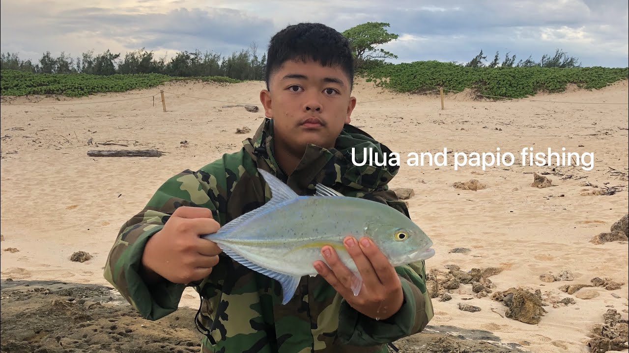 Ulua fishing on Oahu big omilu - YouTube