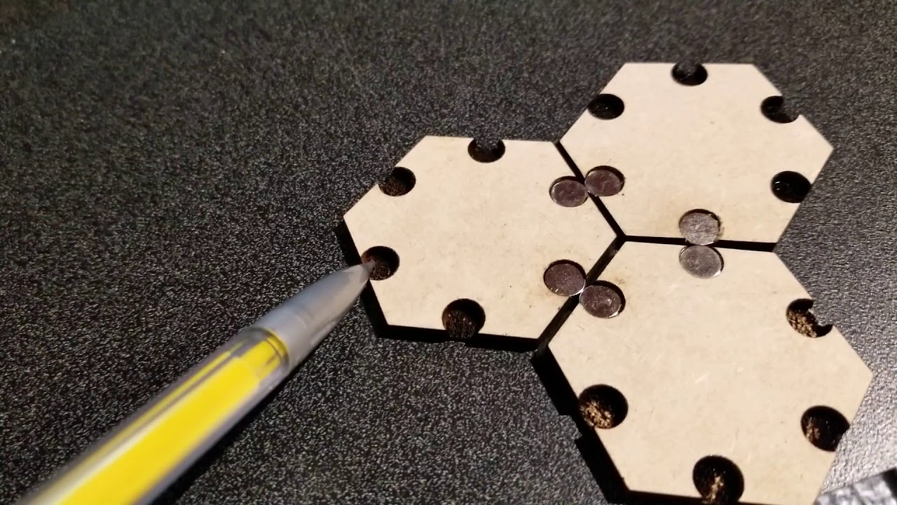 Magnetic hexagonal tiles - YouTube