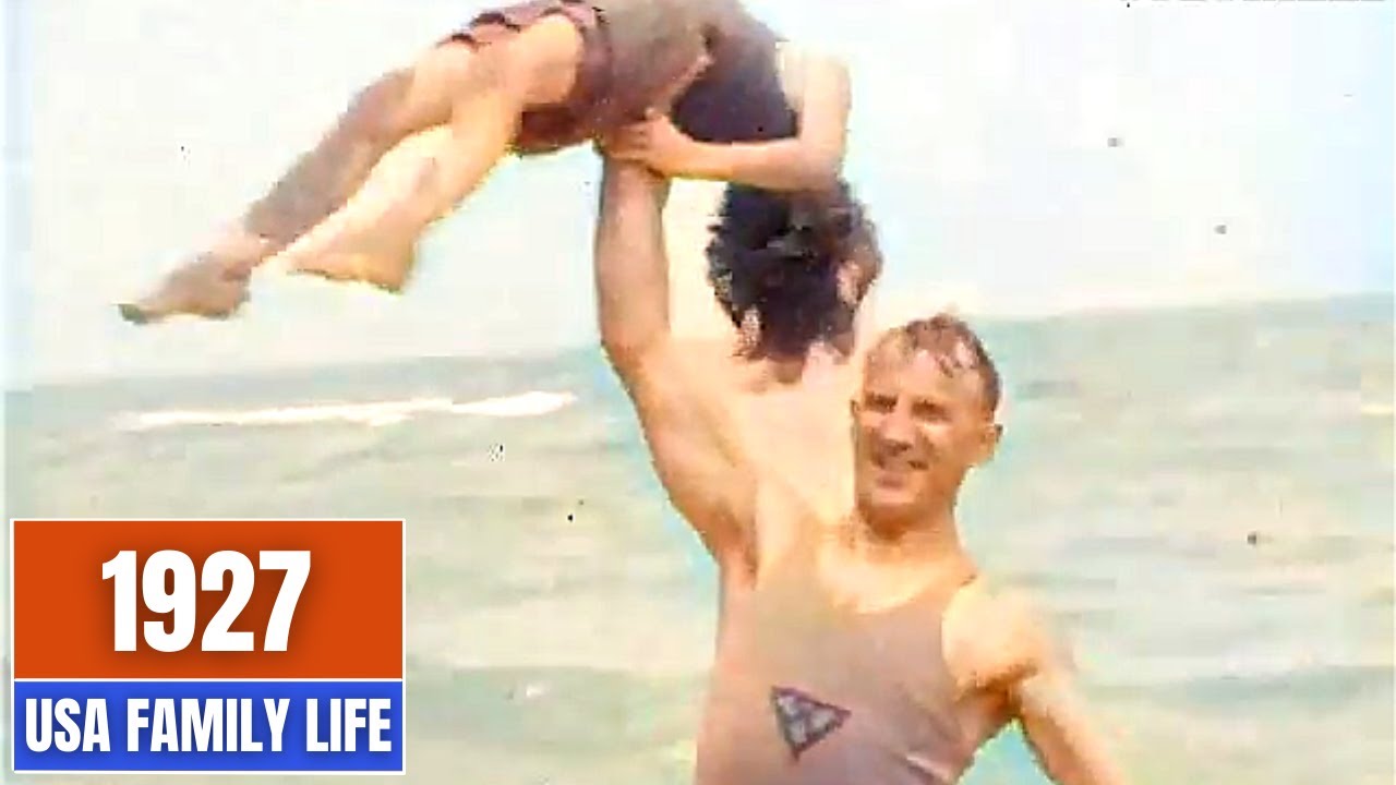 Awesome Footage Of Family Life In 1927 USA | Colorized & Enhanced Video ...