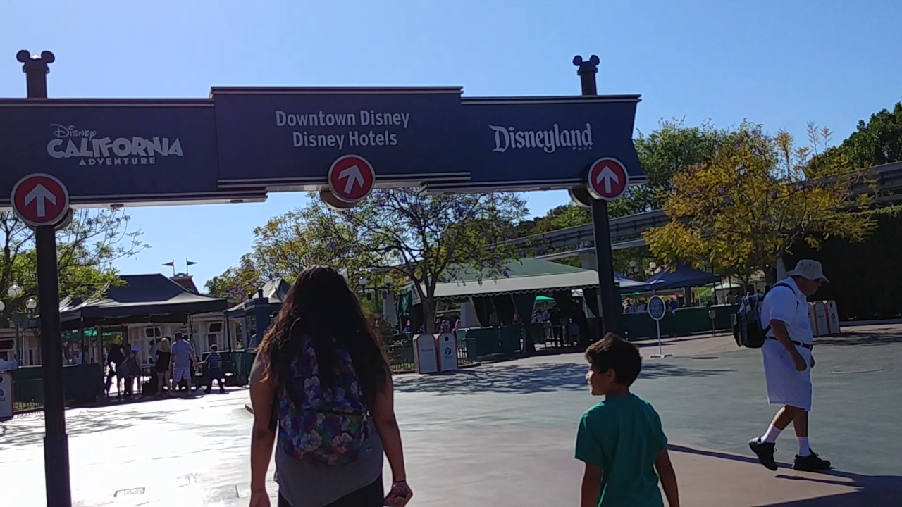 Walking from The Anaheim Hotel to Disney's California Adventure - YouTube
