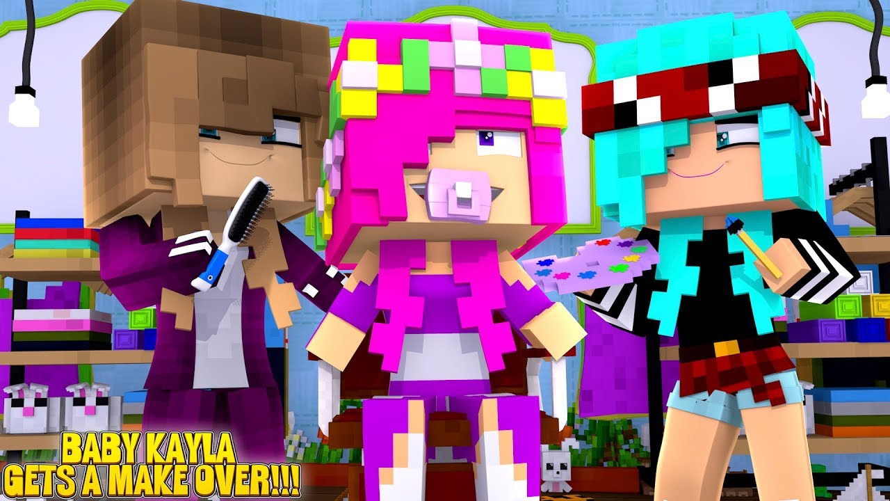 Minecraft PRINCESS BABY KAYLA GETS A MAKEOVER!!! - YouTube