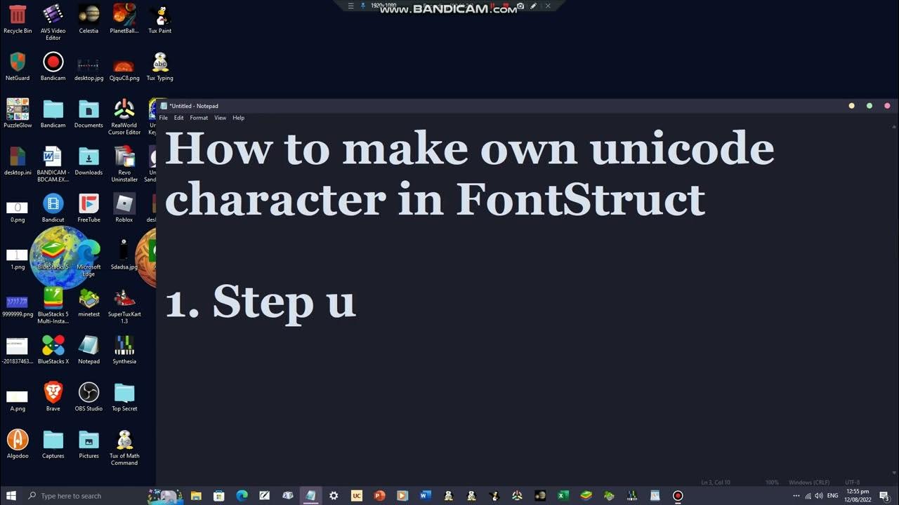 How to make own unicode character in FontStruct Part 1 - YouTube