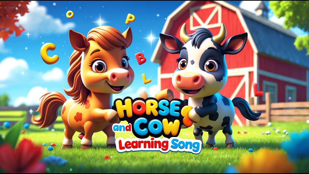 Horse and Cow Learning Song | Fun Educational Kids Song for Learning ...