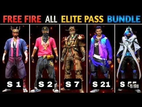 FREE FIRE ALL ELITE PASS BADGE || SEASON 1 TO 53 ALL ELITE PASS BADGE ...
