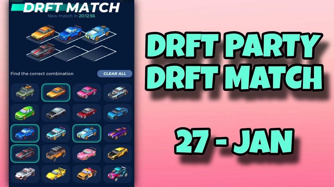 27 January DRFT Party DRFT Match | Today drft Promo Code | DRFT MATCH ...