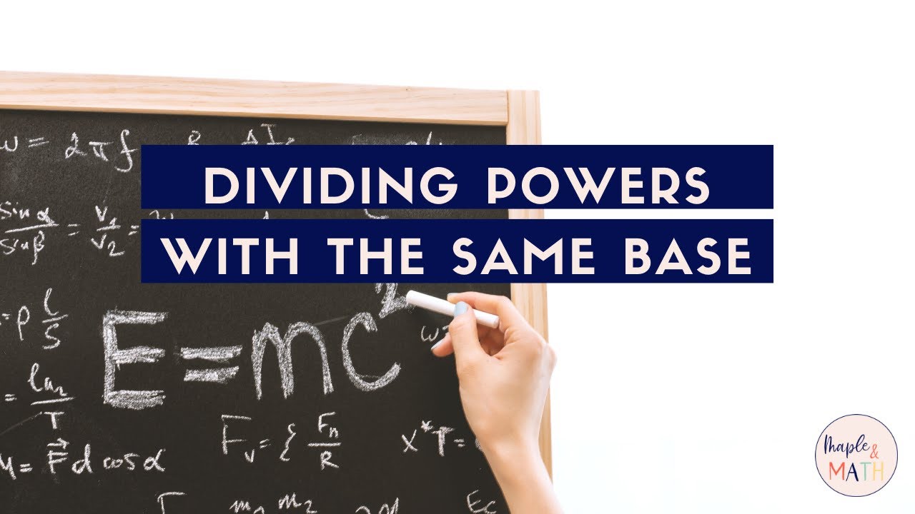 Dividing Powers with the Same Base - YouTube