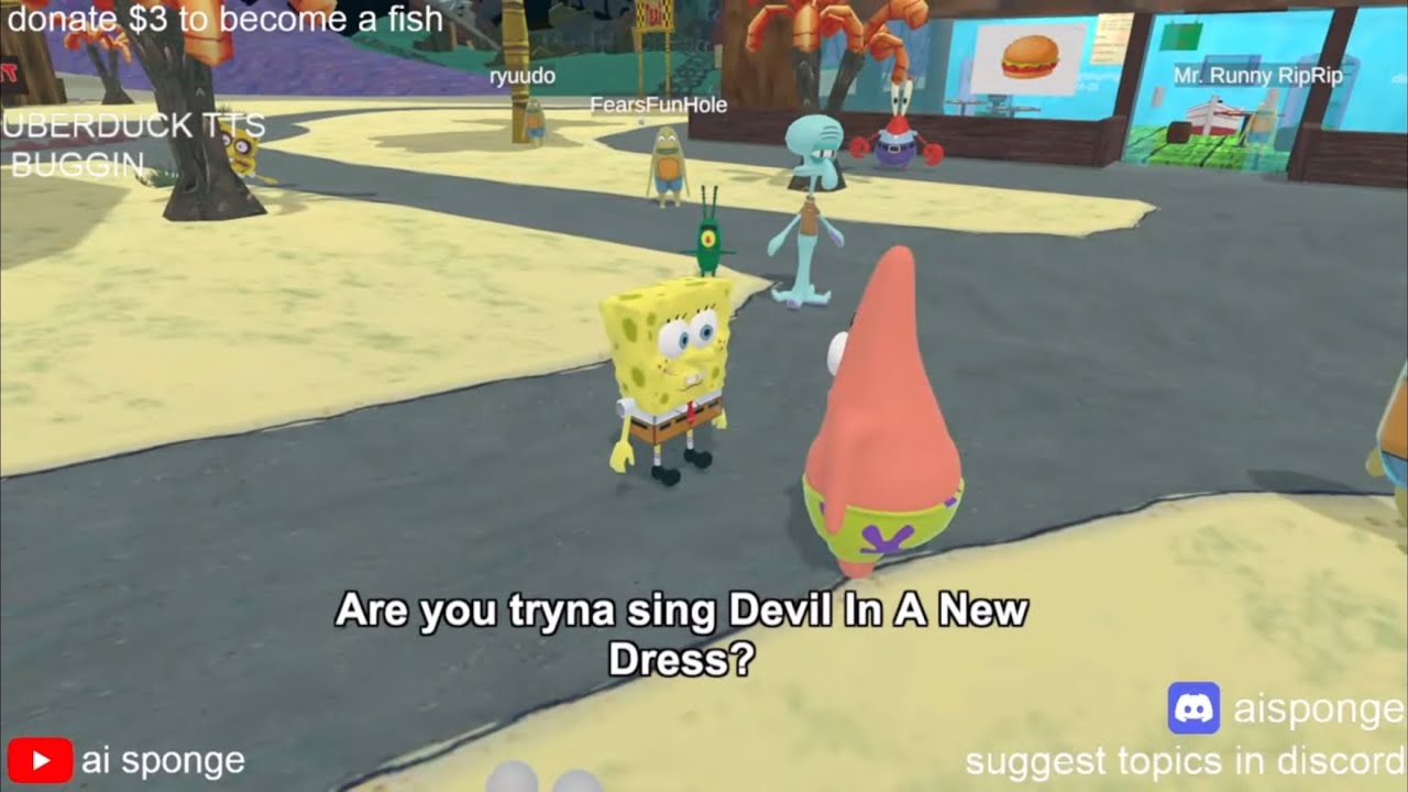 Ai sponge and Patrick sing devil in a new dress by Kanye West ft. Rick ...